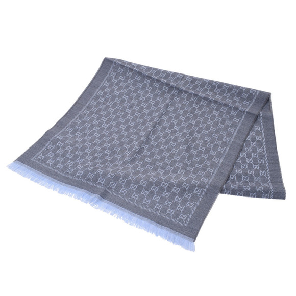 Gucci | Accessories | Gucci Gucci Gg Pattern Stall Gray Light Blue ...